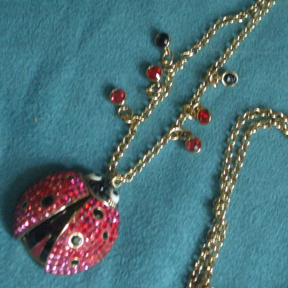 Swarovski | Jewelry | Swarovski Ladybug Pendant Crystal Necklace Nwt ...